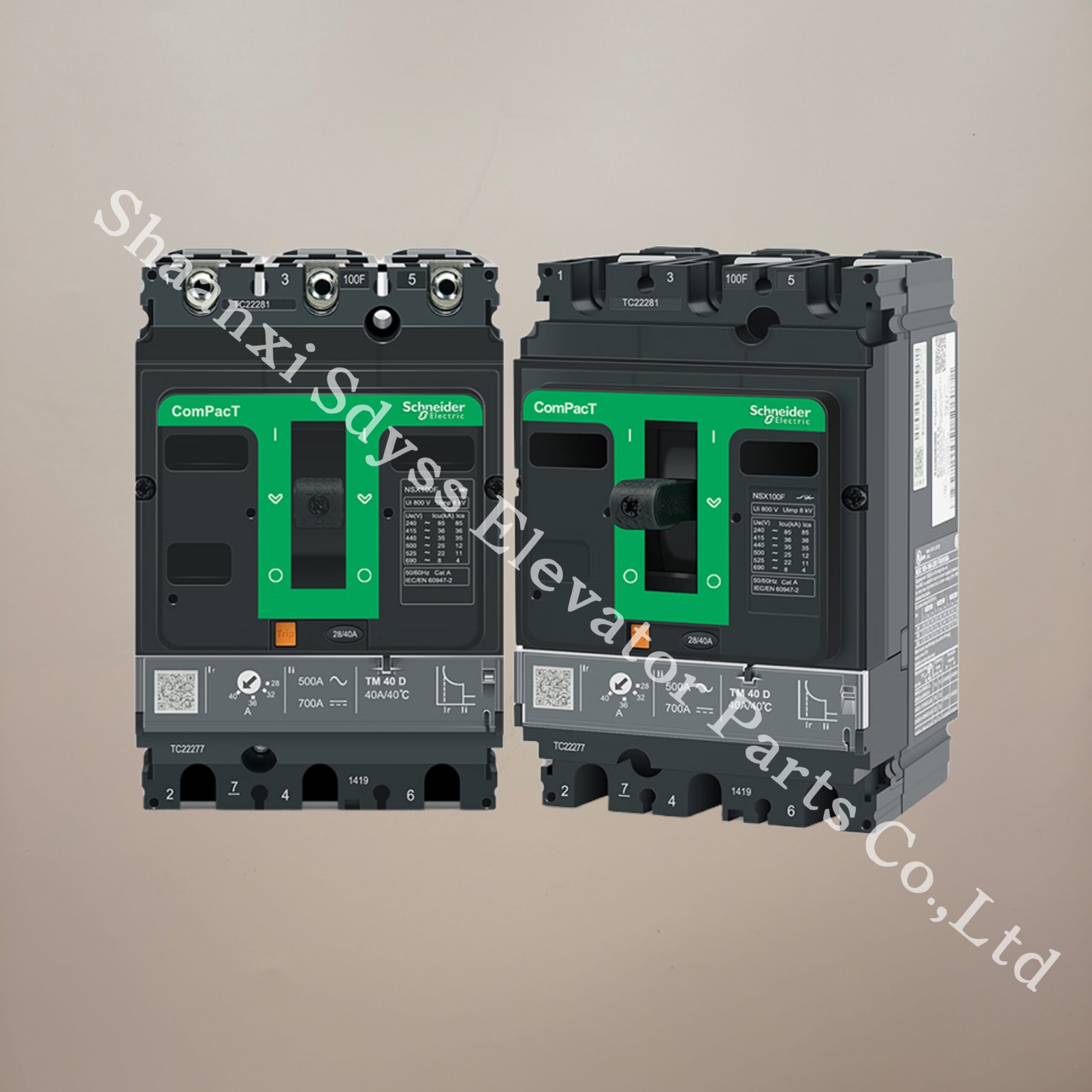 Elevator plastic case circuit breaker NSX100F 3P 100N NSX160N 250H 4P ...