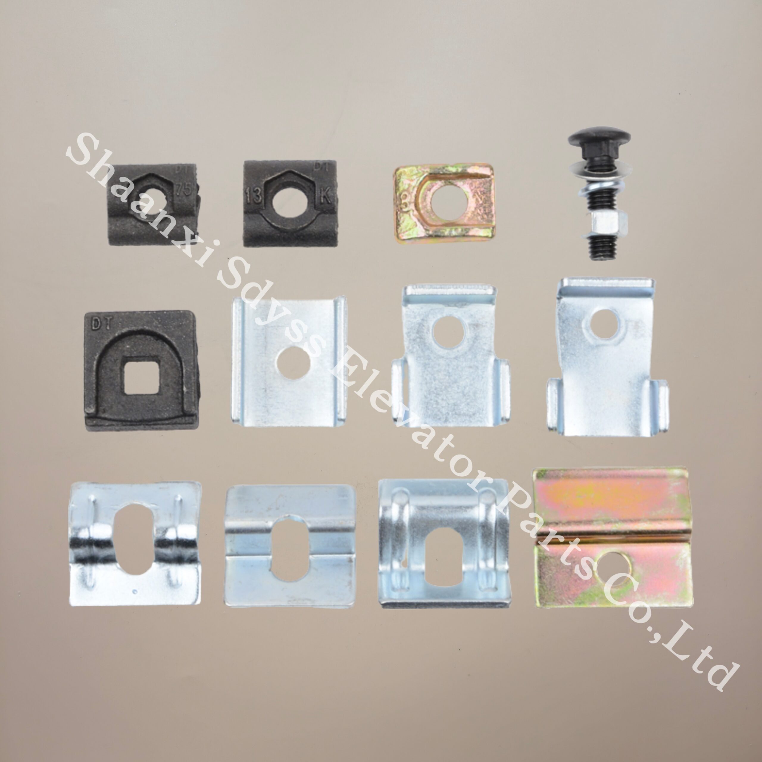 Elevator guide rail pressure guide plate main rail auxiliary rail ...