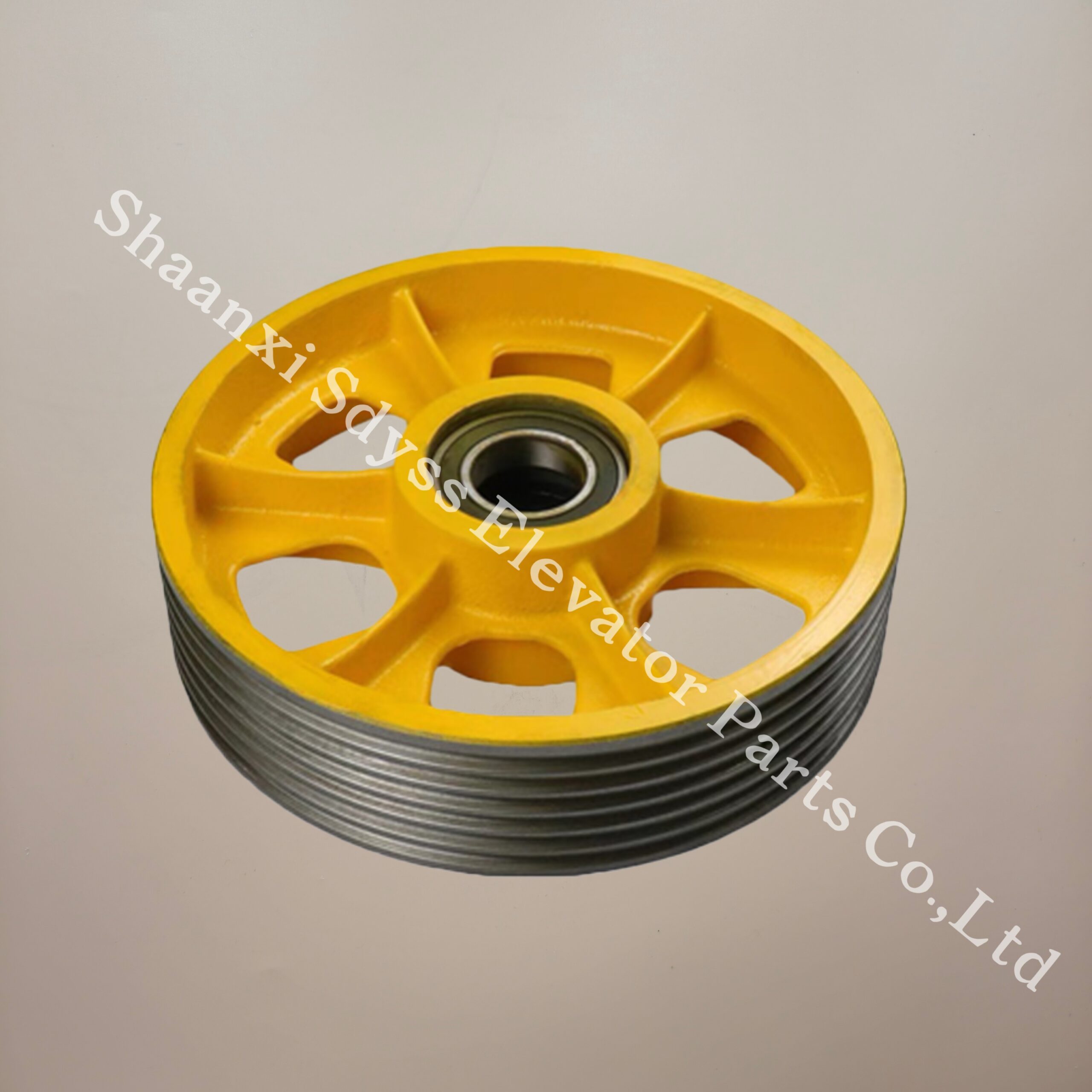 Elevator Deflect Sheave, top counterweight cast iron wheel, return rope ...
