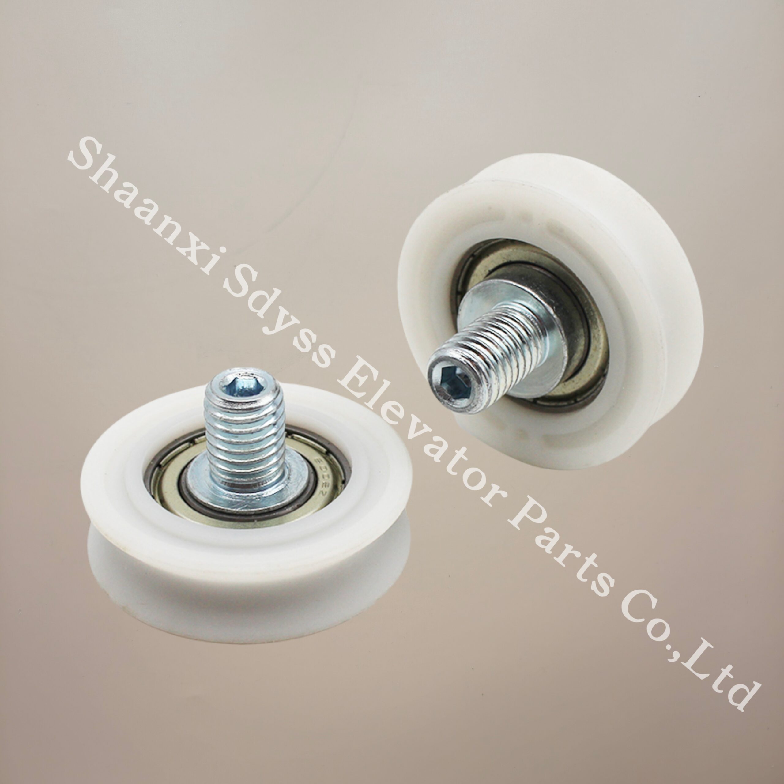 Elevator door hook wheel lower wheel concentric eccentric positioning ...