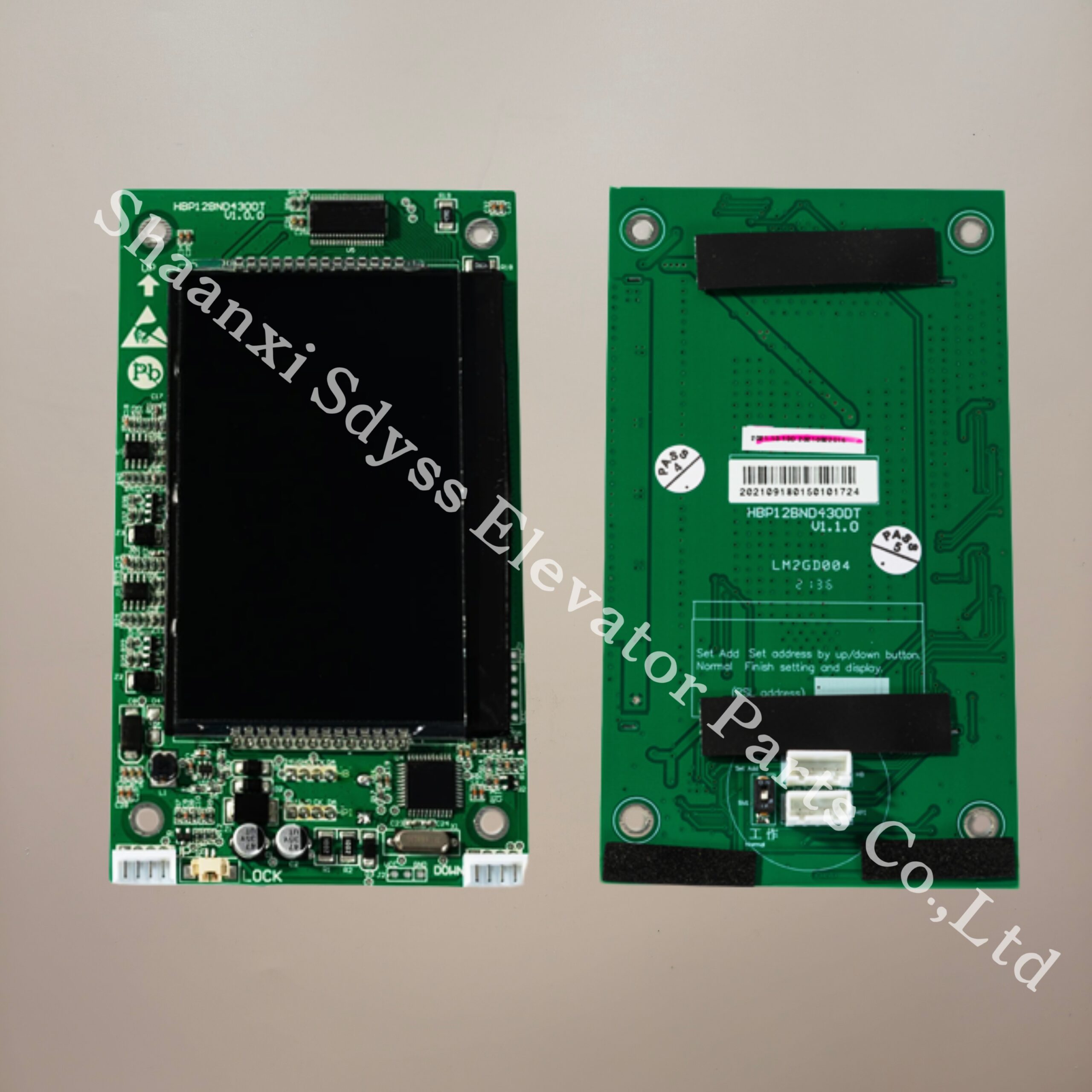 OTIS Elevator HBP12BND430DT Blue-Black LCD Display Panel with External ...